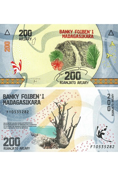 Benim Koleksiyonum Madagaskar, 200 Ariary (2017) P#98 Çil Eski Yabancı Kağıt Para Benim Koleksiyonum Madagaskar, 200 Ariary (2017) P#98 Çil Eski Yabancı Kağıt Para
