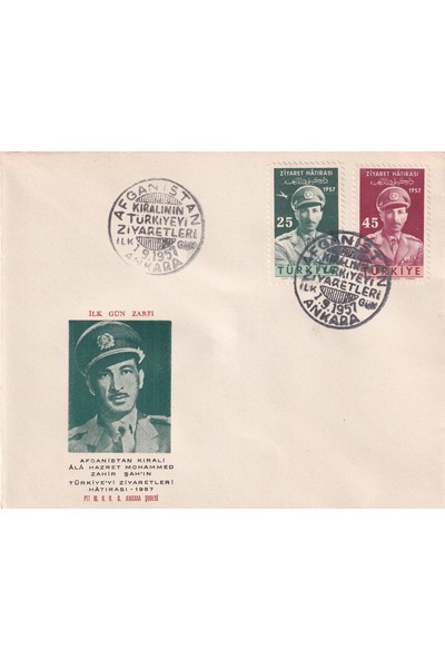 Benim Koleksiyonum Afganistan Kıralı Ala Hazret Mohammed Zahir Şah'ın Türkiye'yi Ziyaretleri Hatırası (1957) Ilk Gün Zarfı (Fdc) Benim Koleksiyonum Afganistan Kıralı Ala Hazret Mohammed Zahir Şah'ın Türkiye'yi Ziyaretleri Hatırası (1957) Ilk Gün Zarfı (Fdc)