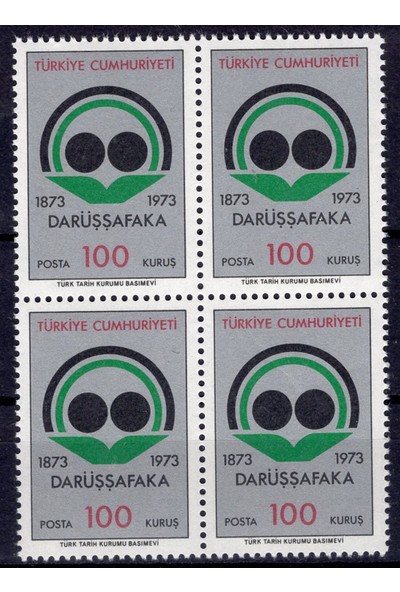 Benim Koleksiyonum 1973 Darüşşafaka Lisesi'nin Kuruluşu'nun 100.YILI Dörtlü Blok Pul Benim Koleksiyonum 1973 Darüşşafaka Lisesi'nin Kuruluşu'nun 100.YILI Dörtlü Blok Pul