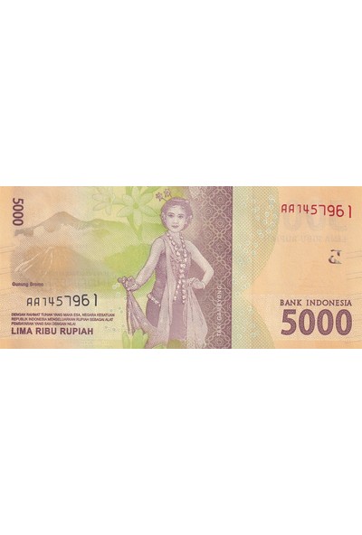 Benim Koleksiyonum Endonezya, 5.000 Rupi (2016) P#156A Çil Eski Yabancı Kağıt Para Benim Koleksiyonum Endonezya, 5.000 Rupi (2016) P#156A Çil Eski Yabancı Kağıt Para