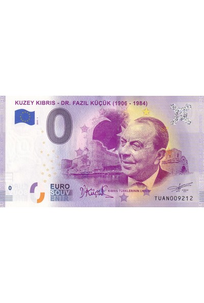Benim Koleksiyonum 0 (Sıfır) Euro Kuzey Kıbrıs - Dr. Fazıl Küçük Hatıra Parası (Souvenir Banknote) Benim Koleksiyonum 0 (Sıfır) Euro Kuzey Kıbrıs - Dr. Fazıl Küçük Hatıra Parası (Souvenir Banknote)