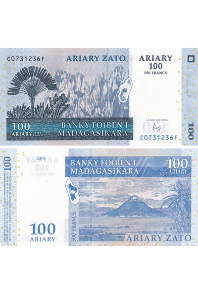 Benim Koleksiyonum Madagaskar, 100 Ariary (2004) P#86C Çil Eski Yabancı Kağıt Para Benim Koleksiyonum Madagaskar, 100 Ariary (2004) P#86C Çil Eski Yabancı Kağıt Para