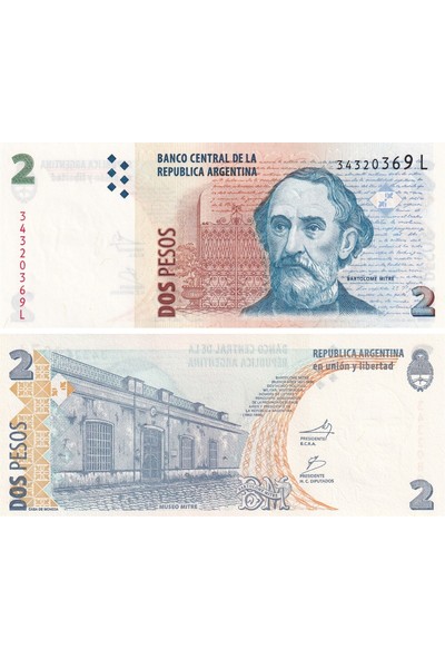 Benim Koleksiyonum Arjantin, 2 Peso (2012) P#352 Çil Eski Yabancı Kağıt Para Benim Koleksiyonum Arjantin, 2 Peso (2012) P#352 Çil Eski Yabancı Kağıt Para