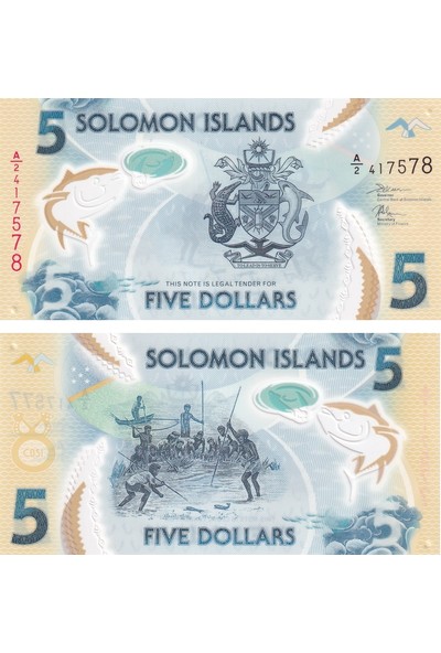 Benim Koleksiyonum Solomon Adaları, 5 Dolar (2019) P#38 Polimer Çil Eski Yabancı Kağıt Para Benim Koleksiyonum Solomon Adaları, 5 Dolar (2019) P#38 Polimer Çil Eski Yabancı Kağıt Para