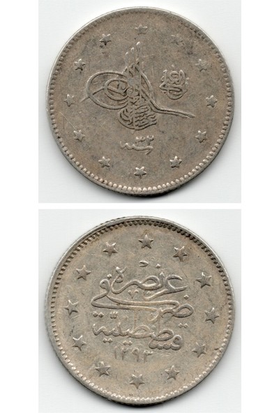 Benim Koleksiyonum Sultan Iı. Abdülhamid, 2 Kuruş 1293/32 (1906) Çt/ççt Eski Madeni Para Benim Koleksiyonum Sultan Iı. Abdülhamid, 2 Kuruş 1293/32 (1906) Çt/ççt Eski Madeni Para