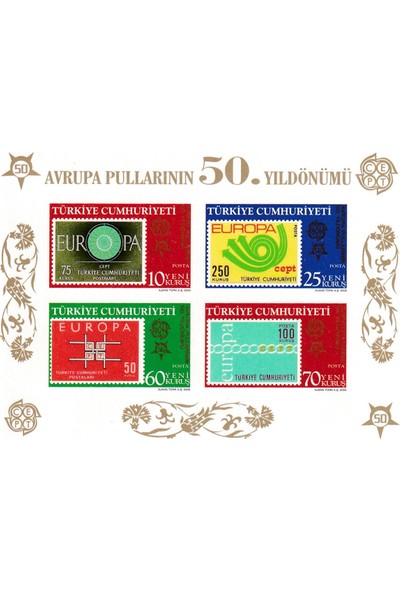 Benim Koleksiyonum Avrupa Pullarının 50. Yılı (2005) - Özel Blok Dantelsiz Pul