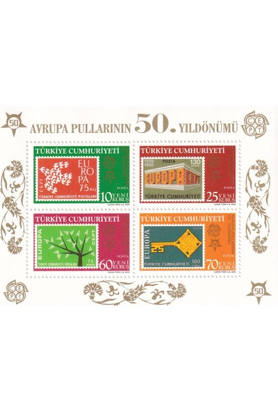 Benim Koleksiyonum Avrupa Pullarının 50. Yılı (2005) - Özel Blok Dantelli Pul