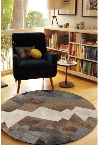 Cappio Halı Siyah Gri Kahve Tonlu Üçgen Yuvarlak Halı (Makinede Yıkanabilir) Cappio Halı Siyah Gri Kahve Tonlu Üçgen Yuvarlak Halı (Makinede Yıkanabilir)