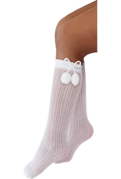 Daymod Peri Ponpon Aksesuarlı Çocuk Dizaltı Çorap