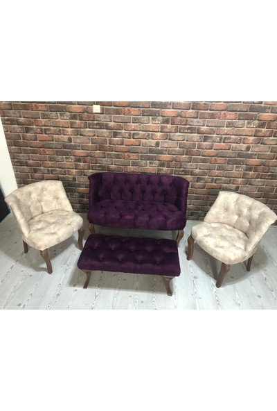 Elizzan Mobilya Elizan Mürdüm Krem