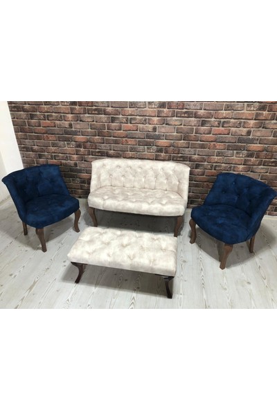 Elizzan Mobilya Elizan Mavi Krem