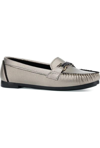 Inci Nally.z 1pr Gümüş Kadın Loafer Ayakkabı