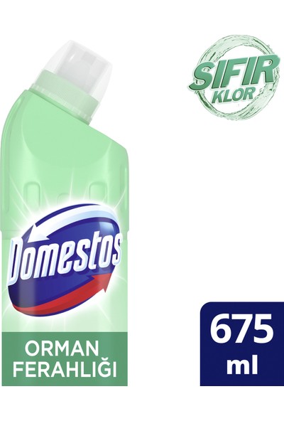 Domestos Yoğun Kıvamlı Çamaşır Suyu Sıfır Klor Orman Ferahlığı Leke Yapmaz 675 ML 1 Adet Domestos Yoğun Kıvamlı Çamaşır Suyu Sıfır Klor Orman Ferahlığı Leke Yapmaz 675 ML 1 Adet