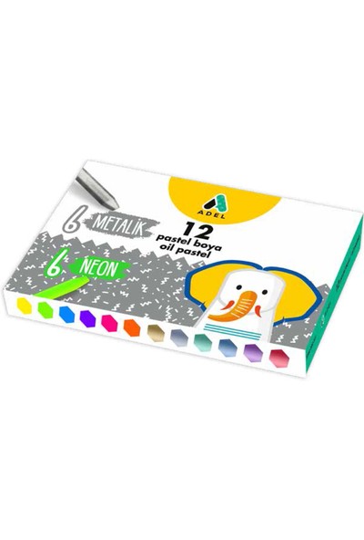 Adel Metalik Neon Pastel Boya 12'li Adel Metalik Neon Pastel Boya 12'li