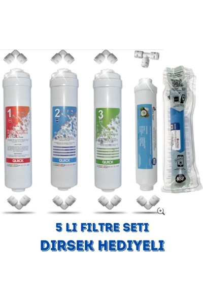 Quod Ihlas Aura Cebilon Plus Uyumlu Su Arıtma Cihazı 12 Inç Inline 5'li Lg Membranlı Filtre Seti Quod Ihlas Aura Cebilon Plus Uyumlu Su Arıtma Cihazı 12 Inç Inline 5'li Lg Membranlı Filtre Seti