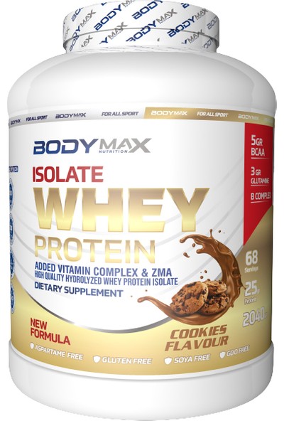 Body Maxx Bodymax Protein Whey Isolate 2040 gr Izole Whey Protein Kurabiye Aromalı Body Maxx Bodymax Protein Whey Isolate 2040 gr Izole Whey Protein Kurabiye Aromalı