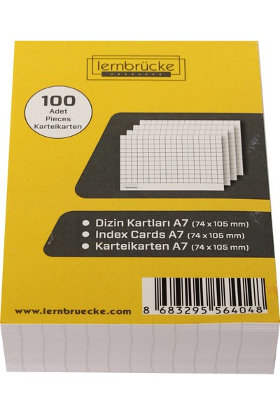 Lernbrücke Kareli Beyaz Dizin Kartı Karteikarten A7 100’LÜ