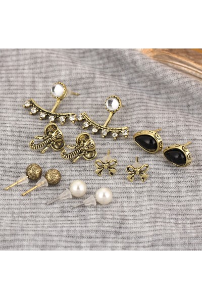 Farfi 6 Pairs / Set Ilmek Fil Kafa Gözyaşı Rhinestone Saplama Küpe Lady Takı (Yurt Dışından) Farfi 6 Pairs / Set Ilmek Fil Kafa Gözyaşı Rhinestone Saplama Küpe Lady Takı (Yurt Dışından)