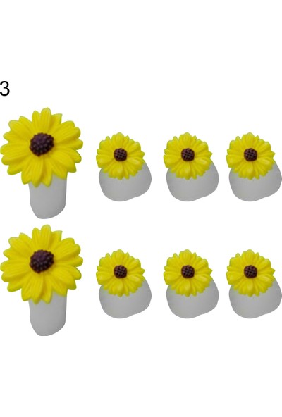 Farfi 8 Adet Çiçek Yuvarlak Kalp Silikon Toe Ayırıcılar Bölücü Spacers Nail Art Aracı (Yurt Dışından)