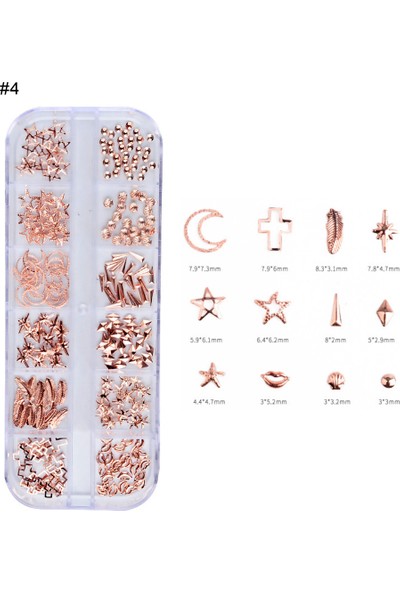 Farfi Hollow Metal Karışık Şekil Perçin Dıy Nail Art Sequins Çıkartmaları Manikür Dekorasyon (Yurt Dışından) Farfi Hollow Metal Karışık Şekil Perçin Dıy Nail Art Sequins Çıkartmaları Manikür Dekorasyon (Yurt Dışından)