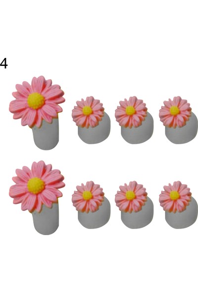 Farfi 8 Adet Çiçek Yuvarlak Kalp Silikon Toe Ayırıcılar Bölücü Spacers Nail Art Aracı (Yurt Dışından)