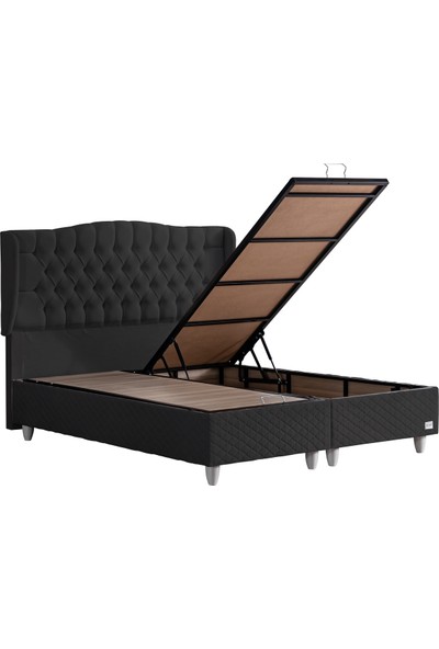 Cesur Diana Çift Kişilik Baza Başlık Seti, Antrasit