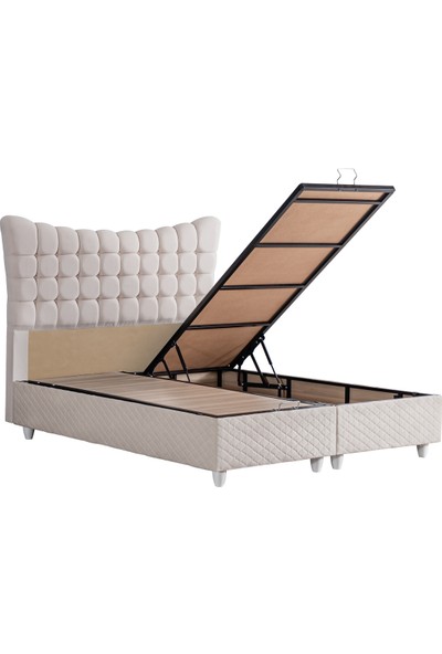 Cesur Gondol Çift Kişilik Baza Başlık Seti, Krem