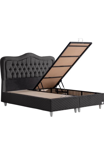 Cesur Calderon Çift Kişilik Baza Başlık Seti, Antrasit