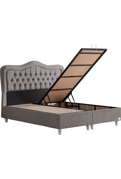 Cesur Calderon Çift Kişilik Baza Başlık Seti, Açık Gri Cesur Calderon Çift Kişilik Baza Başlık Seti, Açık Gri