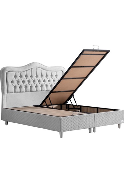 Cesur Calderon Çift Kişilik Baza Başlık Seti, Beyaz