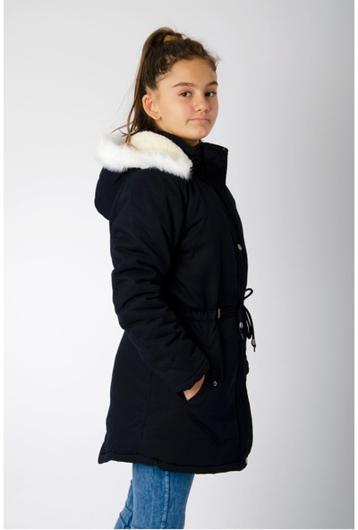 Pina Kids Lacivert Kız Çocuk Uzun Mont