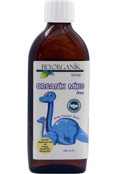 Bey Organik Beyorganik Propolisli Organik Miks Anne Dinozor Gücü-Şurup 200 ml