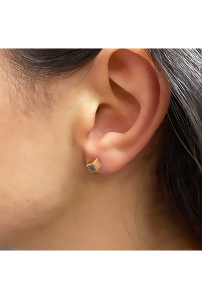 Kuyumcu Kuyumculuk 14 Ayar Küp Altın Küpe