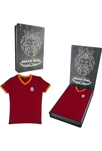Galatasaray Çocuk Kırmızı T-Shirt Ahşap Kutulu
