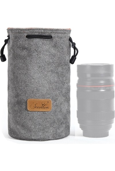 S.c.cotton Taşınabilir Slr Lens Çantası Mikro Tek Kamera Çantası - Gri ( Yurt Dışından )