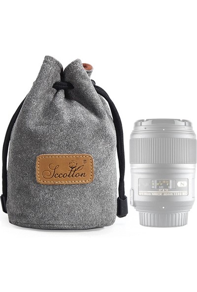 S.c.cotton Taşınabilir Slr Lens Çantası Mikro Tek Kamera Çantası - Gri ( Yurt Dışından )