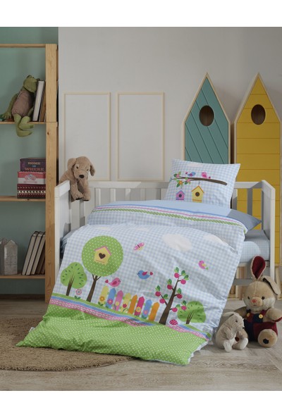 Bebek Nevresim Takımı Bird Garden Bebek Nevresim Takımı Bird Garden