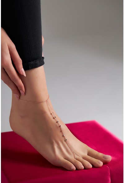 Ninova Silver Ninova Mix Taşlı Rose Kaplama Gümüş Ayak Şahmeranı Ninova Silver Ninova Mix Taşlı Rose Kaplama Gümüş Ayak Şahmeranı