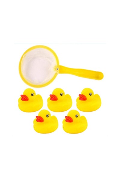 Pop Şeker Banyo Oyuncağı 4 Mini Ördek ve Aksesuarı Vinil Banyo Oyuncağı
