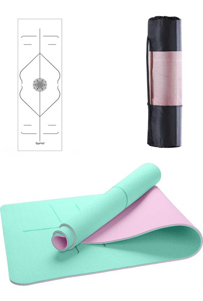 Gymo Hizalamalı 6mm Tpe Yoga Matı Pilates Minderi Nane Yeşili Gymo Hizalamalı 6mm Tpe Yoga Matı Pilates Minderi Nane Yeşili