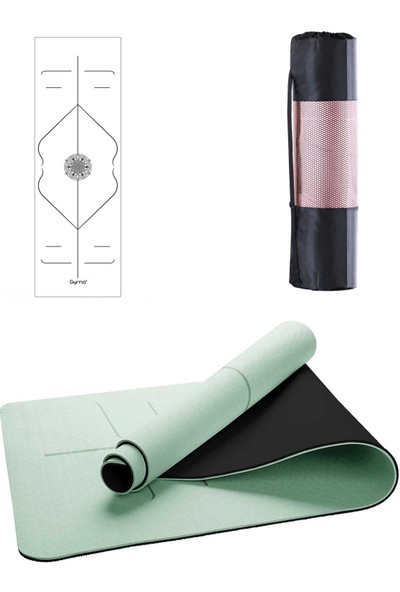 Gymo Hizalamalı 6mm Tpe Yoga Matı Pilates Minderi Açık Yeşil Gymo Hizalamalı 6mm Tpe Yoga Matı Pilates Minderi Açık Yeşil