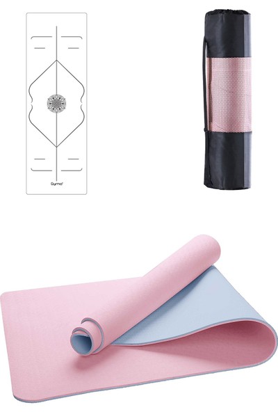 Gymo Hizalamalı Sembol 6mm Tpe Yoga Matı Pilates Minderi Pembe Gymo Hizalamalı Sembol 6mm Tpe Yoga Matı Pilates Minderi Pembe