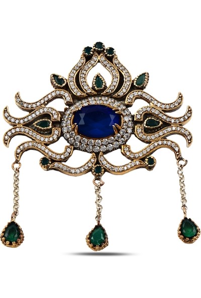 Gümüşhane Silver Zirkon Taşlı Otantik Broş