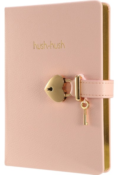 Victoria's Journals Hush Hush Kilitli Defter Çizgili Pastel Pembe 13 x 18 cm Victoria's Journals Hush Hush Kilitli Defter Çizgili Pastel Pembe 13 x 18 cm