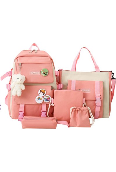 Zl Büyük Kapasiteli Omuz Çantası Kolyesiz Okul Çantalarının Yükünü Azaltmak Için Beş Set Okul Çantası Kampüsü Öğrencileri  (Yurt Dışından) Zl Büyük Kapasiteli Omuz Çantası Kolyesiz Okul Çantalarının Yükünü Azaltmak Için Beş Set Okul Çantası Kampüsü Öğrencileri  (Yurt Dışından)