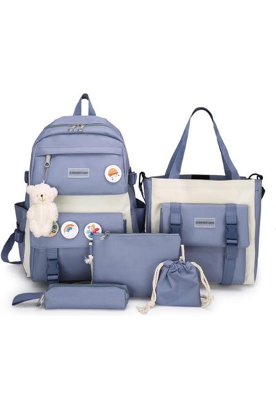 Zl Büyük Kapasiteli Omuz Çantası Beş Takım Okul Çantası Öğrencileri Kolyesiz Okul Çantalarının Yükünü Azaltır(Yurt Dışından)