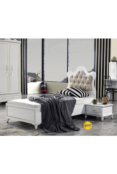 Afillibebek Lotus Tek Kişilik Karyola ve Başlık 90 x 190 cm