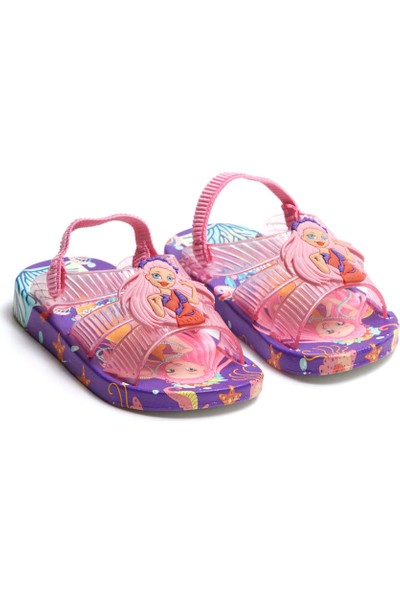 Gezer Yazlık Kaydırmaz Taban Kız Bebe Terlik