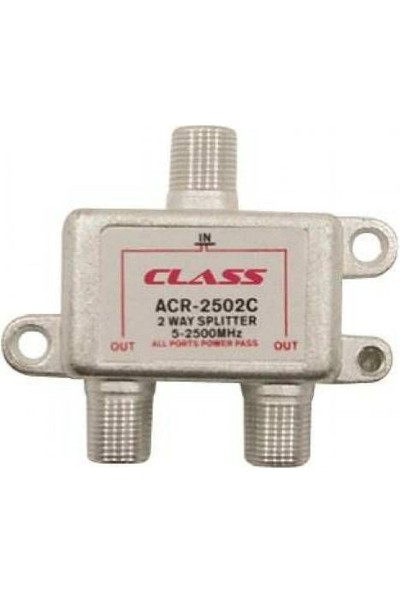 Class 2 Way Splitter Acr-2502C 1 Giris 2 Çıkıs Kablo Tv Uydu Anten Çoklayıcı 2'Li Splitter Class 2 Way Splitter Acr-2502C 1 Giris 2 Çıkıs Kablo Tv Uydu Anten Çoklayıcı 2'Li Splitter