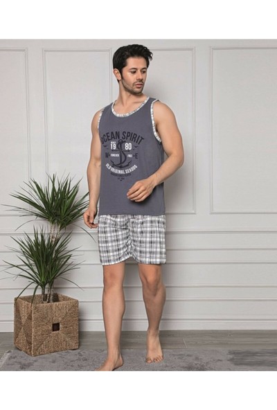 Tutkun Açık Gri Büyük Beden Erkek Pijama Takımı 11448 Tutkun Açık Gri Büyük Beden Erkek Pijama Takımı 11448